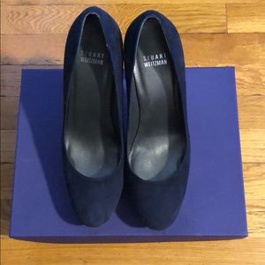 Stuart Weitzman | Shoes | Stuart Weitzman Blue Suede Platform Heels ...